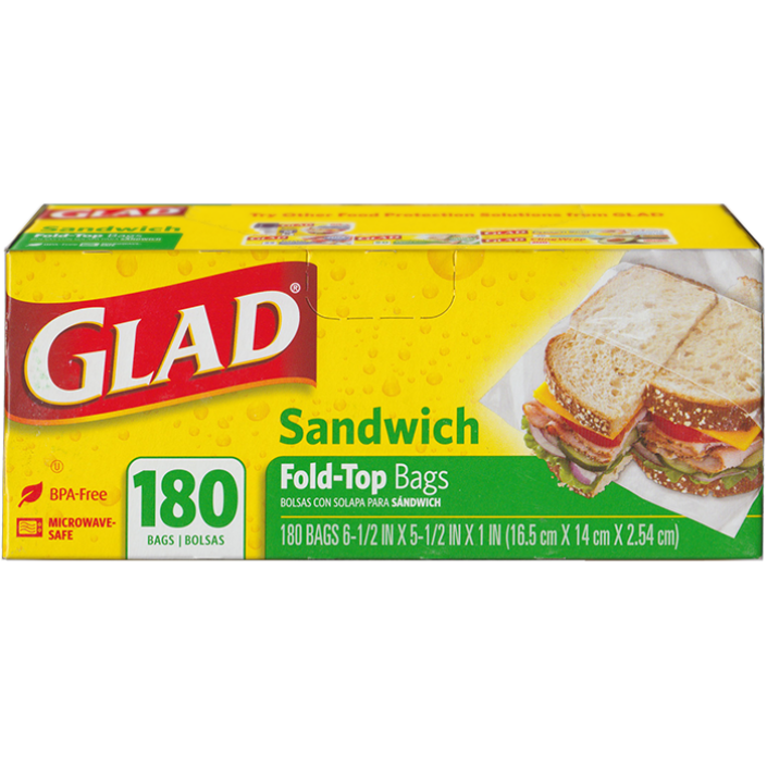 Glad® Sandwich Bags 180 ct Fold Top - Glad Philippines